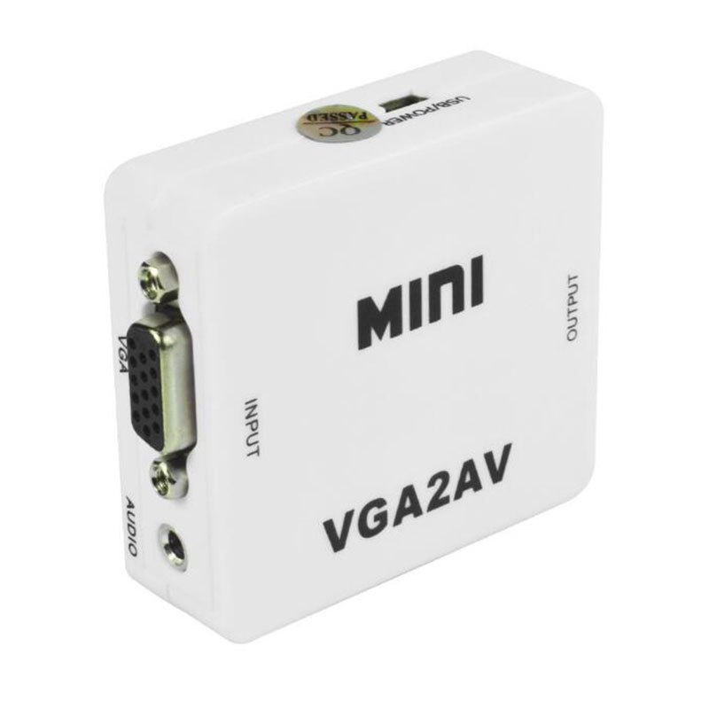 VGA轉AV高清轉換器 VGA2AV VGA TO AV 支持1080P高清 影音轉接盒 | 蝦皮購物