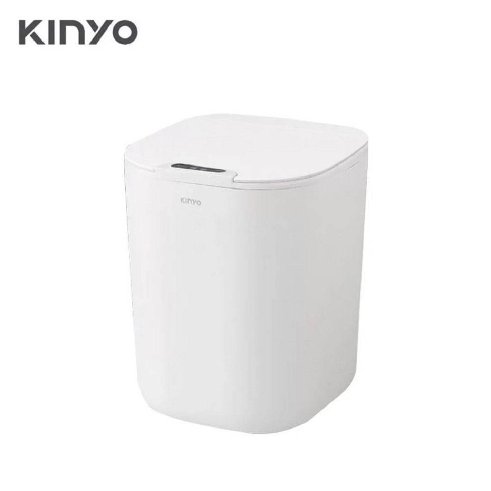 【KINYO】EGC-1245W 16L充電式智慧感應垃圾桶 白色 揮手及開 踢碰感應 防臭垃圾桶 熱銷主打+原廠公司貨 | 蝦皮購物
