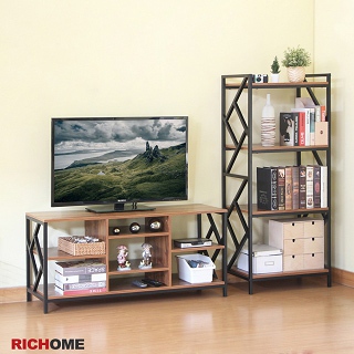 RICHOME 福利品 TV-157 SH-540 黑森工業風 置物架 四層架 電視櫃 收納櫃 書櫃 展示櫃 茶几 | 蝦皮購物