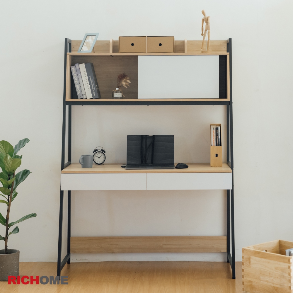 RICHOME 福利品 DE-311 懷特書桌 辦公桌 電腦桌 工作桌 主管桌 職員桌 書桌 書櫃型 收納 置物 化妝桌 | 蝦皮購物