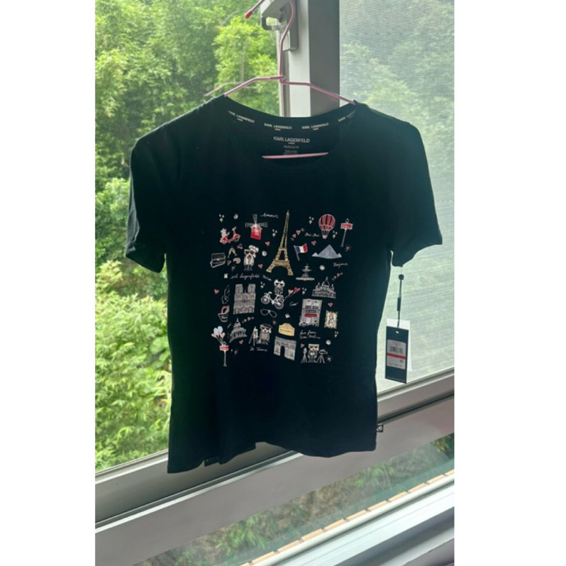 全新現貨 KARL LAGERFELD卡爾 巴黎滿版棉質T-XS | 蝦皮購物