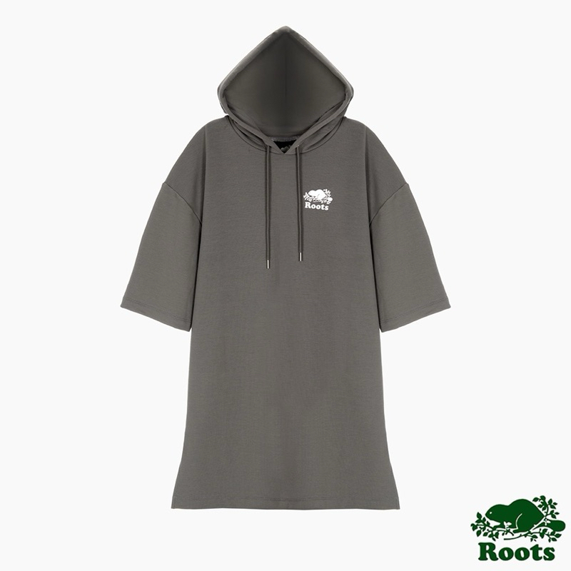 Roots柔焦金屬系列前短後長洋裝 xs版型大L也可以 近全新 | 蝦皮購物