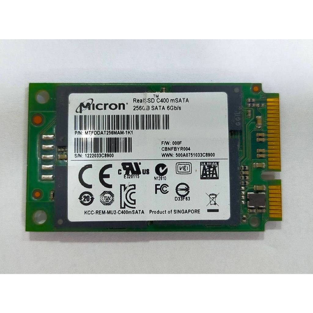 Micron美光 realssd c400 msata 256gb sata ssd 固態硬碟 | 蝦皮購物