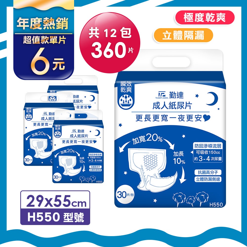 箱優惠【勤達】熱銷日夜成人替換尿片-(240/360片)減緩老人失禁加大尿片、產婦月經護墊H550、H551、H553 | 蝦皮購物
