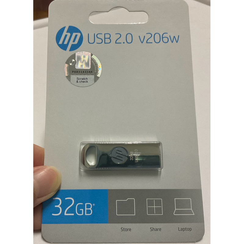[全新]HP 惠普 v206w 32GB USB2.0 超薄金屬隨身碟 無蓋式 | 蝦皮購物