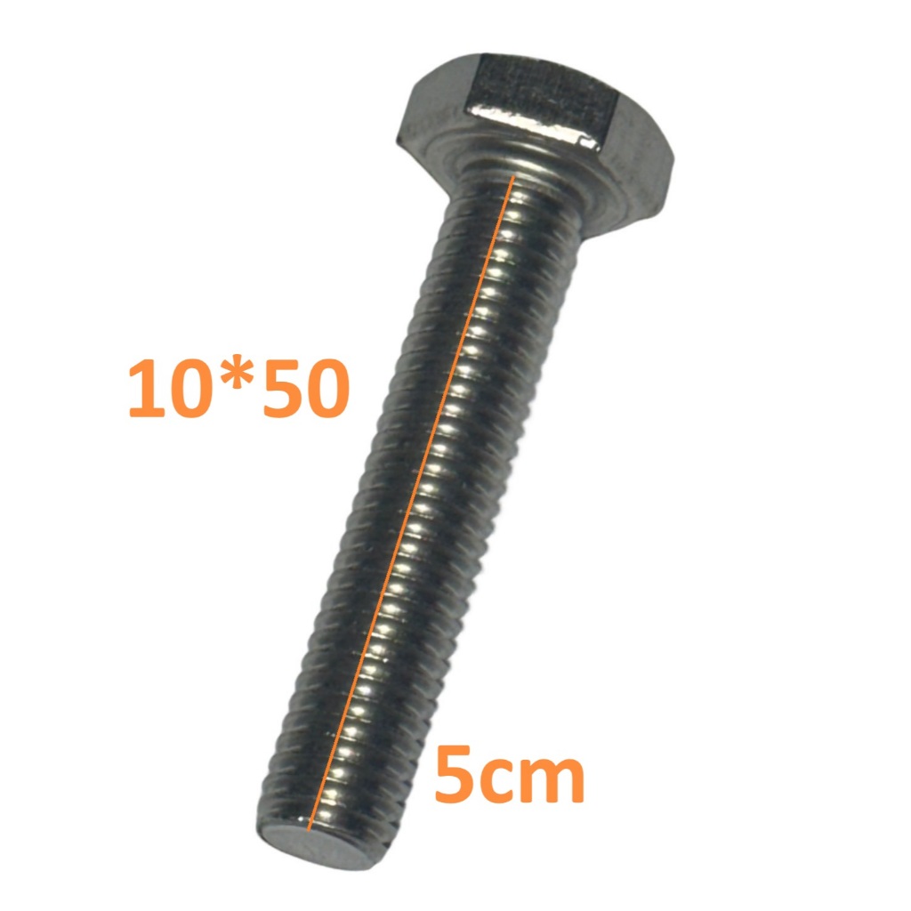 白鐵 不銹鋼 外六角 M10*12~120 白鐵外六角螺絲 牙規1.5 扳扳手17號 一支 | 蝦皮購物