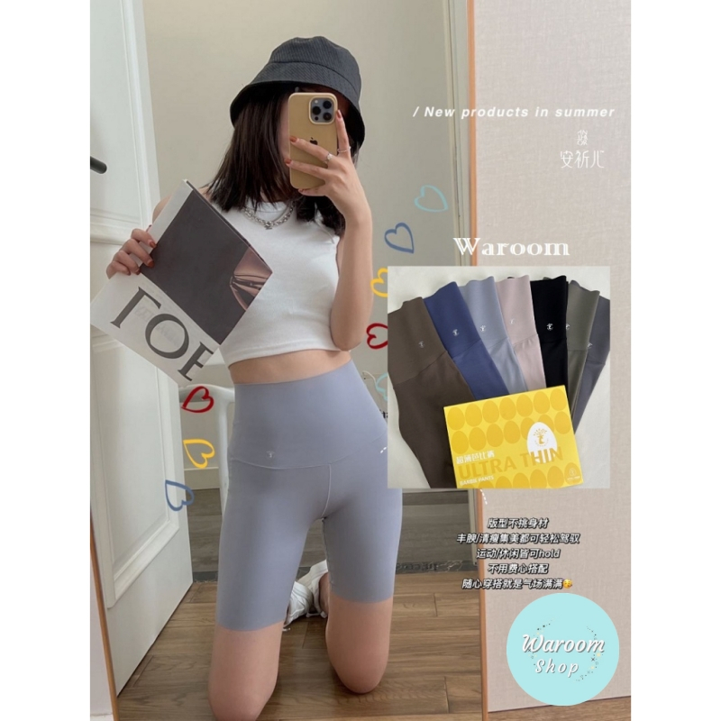 Waroom|現貨 超好穿裸感五分雞蛋面膜褲|芭比褲|女裝|瑜伽褲|高腰褲|健身速乾打底褲|鯊魚褲|五分褲|馬褲5247 | 蝦皮購物