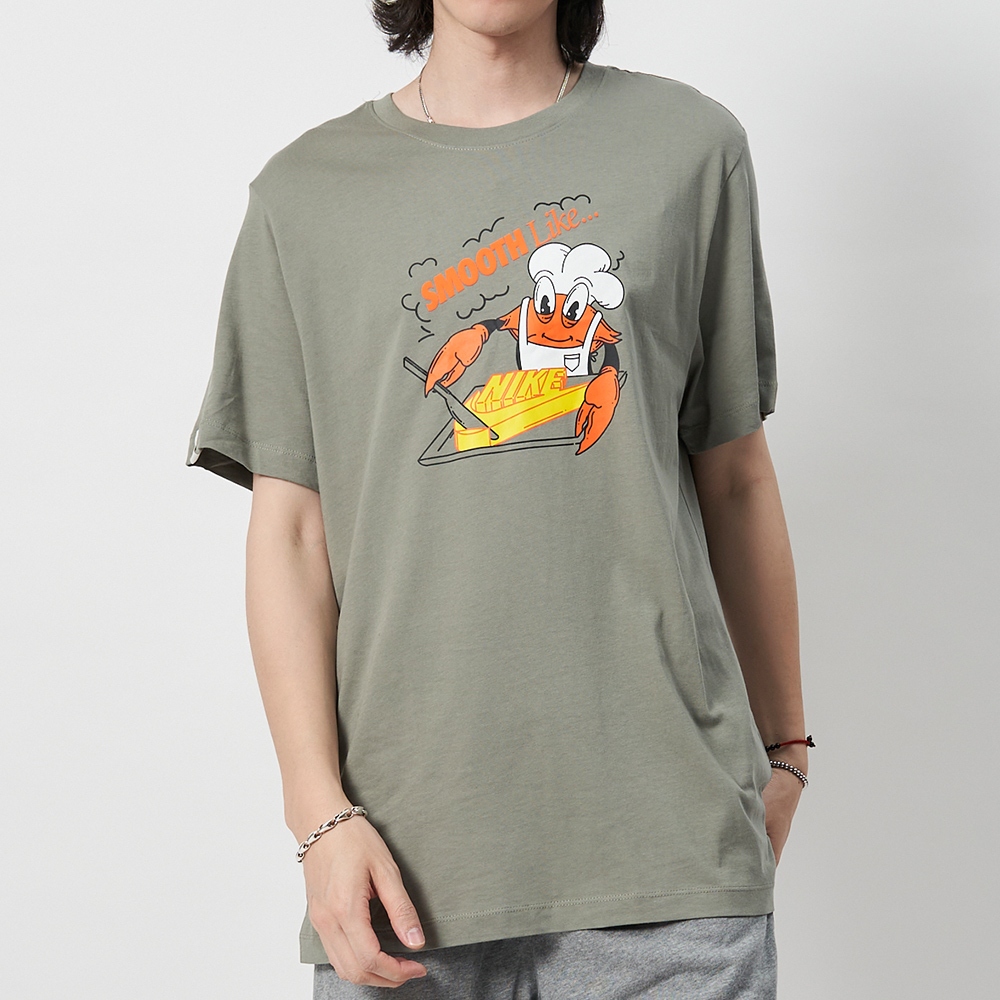 Nike NSW Tee OC LBR PK5 男款 灰綠色 螃蟹 廚師 Logo 上衣 短袖 FV3748-053 | 蝦皮購物