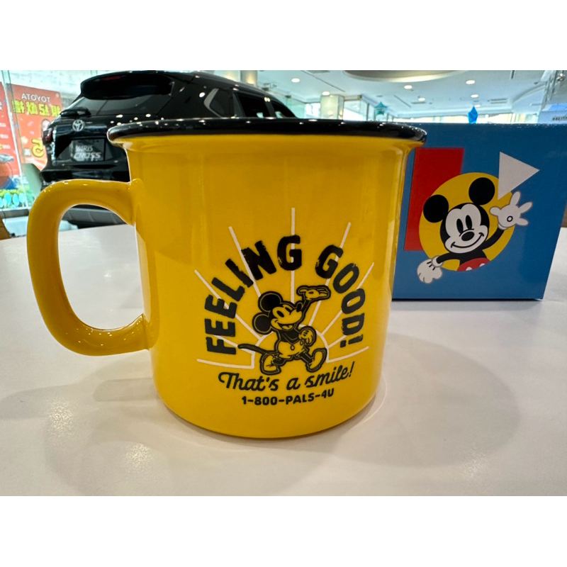 Toyota Disney 米奇系列陶瓷琺瑯馬克杯（黃） 獨家限量聯名 | 蝦皮購物