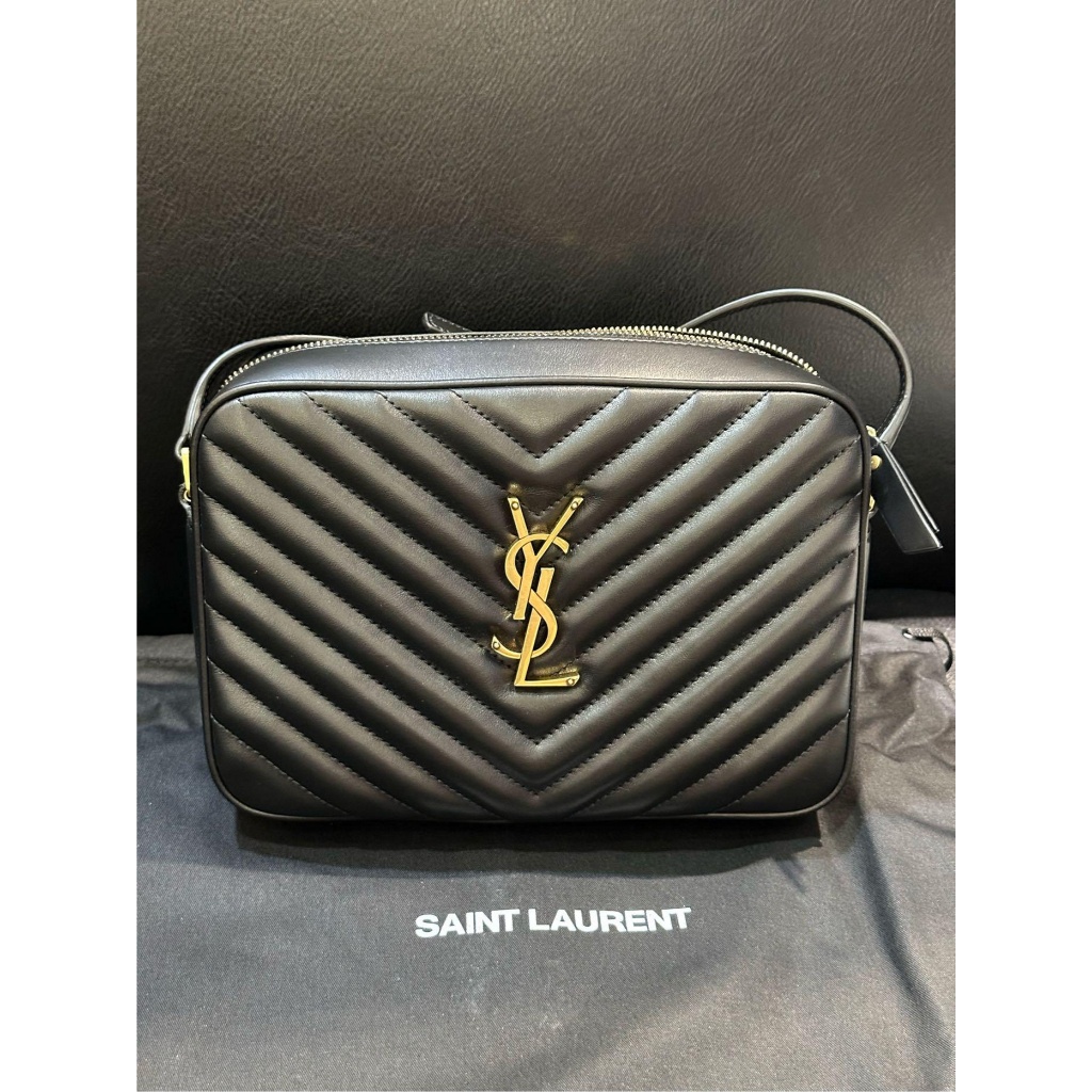 YSL SAINT LAURENT 小羊皮 鍊條 相機包 義大利製 612544 | 蝦皮購物