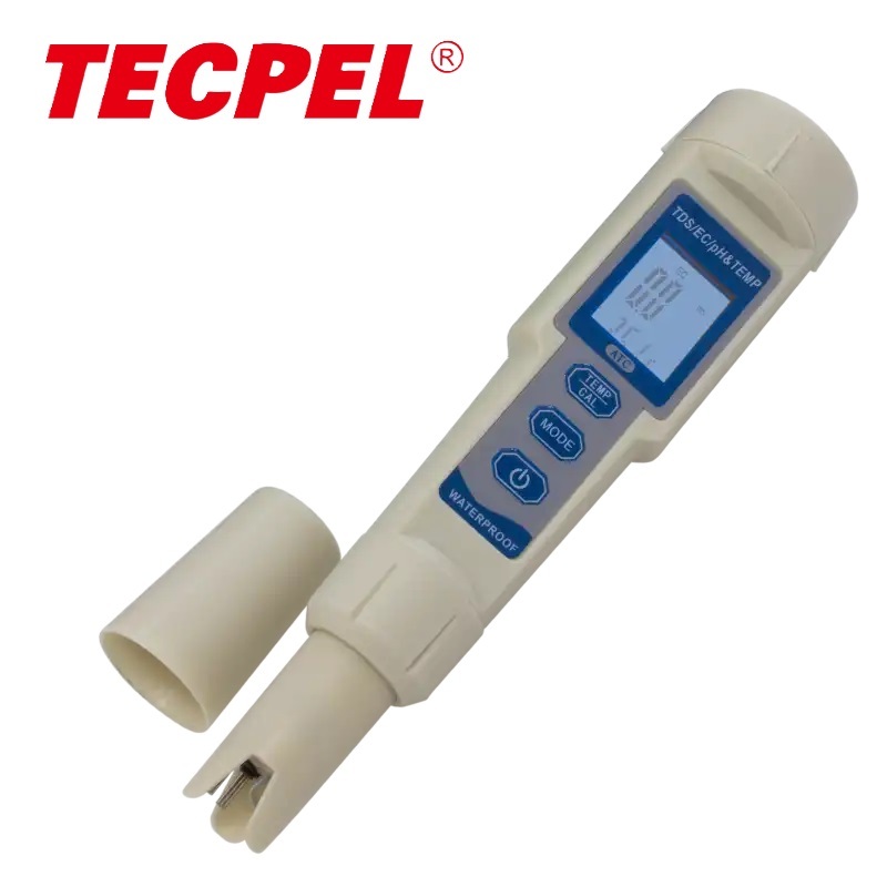 TECPEL泰菱電子 》pH-875 防水型 pH/EC/TDS/溫度四合一測試儀 酸鹼度計 電導度計 總溶解固體量 | 蝦皮購物