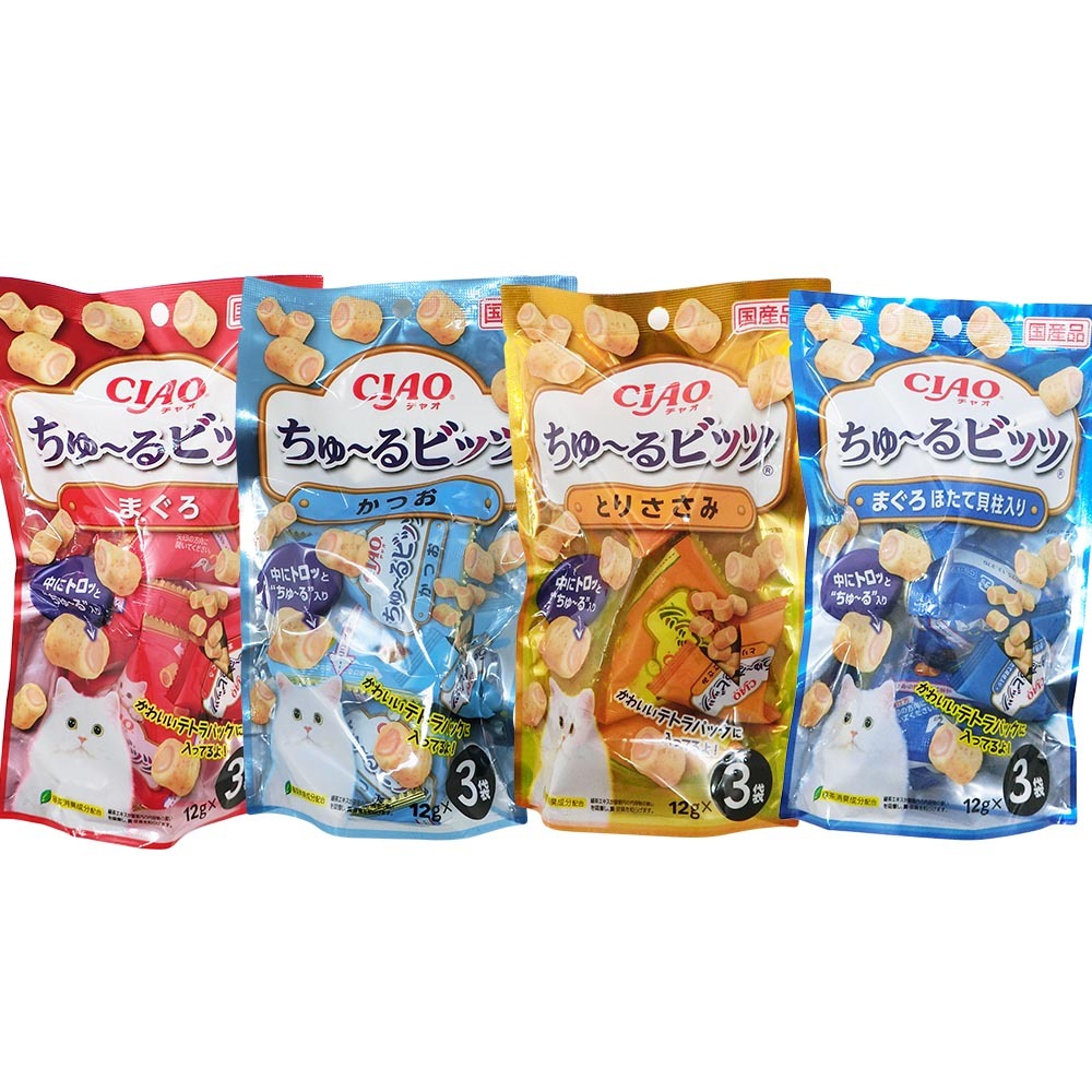 【CIAO】 啾嚕迷你捲心塊 12g*3入 日本製 寵物時光 | 蝦皮購物