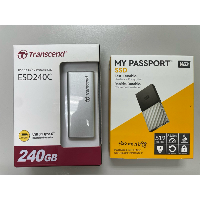 創見 Transcend ESD240C SSD 240G WD MY PASSPORT SSD 512G 固態硬碟 | 蝦皮購物