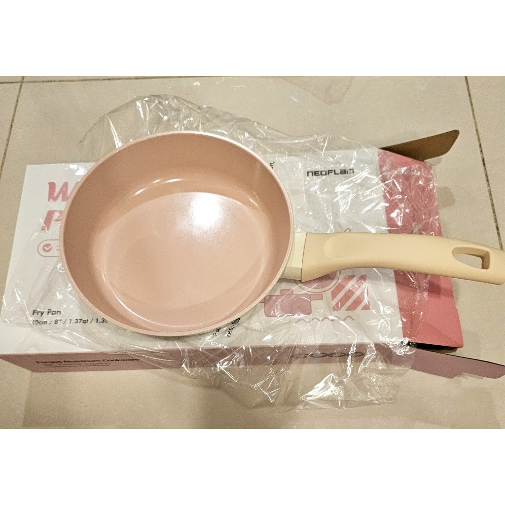 【NEOFLAM】Whitepink系列 陶瓷 平底鍋 20cm (不挑爐具/瓦斯爐/電磁爐均可) - 全新 | 蝦皮購物