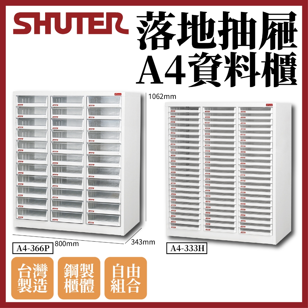 【樹德】A4-366P/333H辦公樹德櫃 落地型 A4 抽屜櫃 文件櫃 透明櫃 紙張收納 白色櫃 透明抽屜 分類櫃 | 蝦皮購物