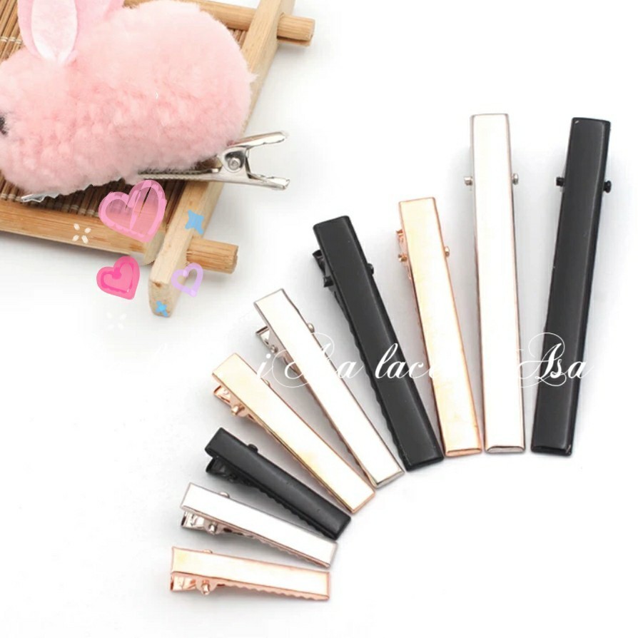 《iAsa愛莎の》手作材料 手作diy材料一字夾 雙叉夾 鴨嘴夾 邊夾 劉海夾彈簧夾髮圈髮箍髮飾材料配件 | 蝦皮購物