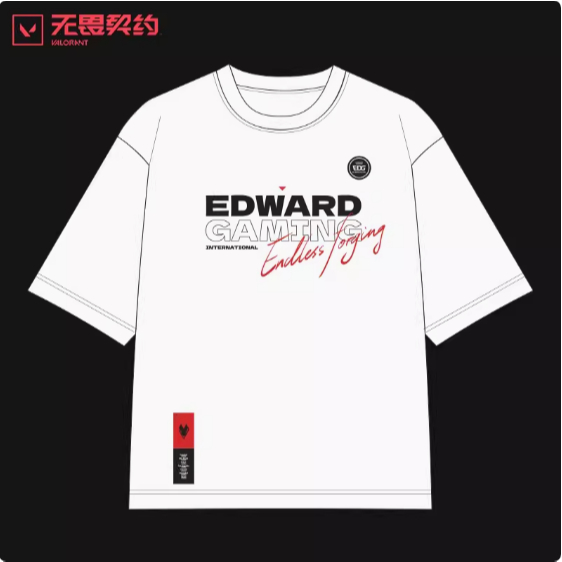 [ Valorant / 預購 ] EDG 官方 1V5 T-shirt 2024 首爾 全球冠軍賽 瓦羅蘭 特戰英豪 | 蝦皮購物
