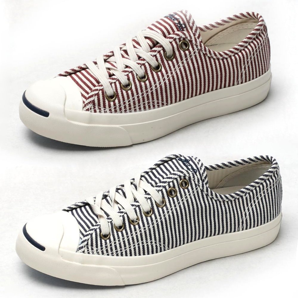 【LIBRA】台灣公司貨 Converse Jack Purcell 開口笑 條紋 帆布鞋 已絕版 us8 26cm | 蝦皮購物
