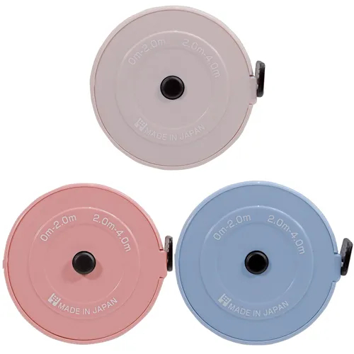 現貨 日本 日製 KUTSUWA Hi Line 2m 輕量薄型 圓造型捲尺 圓形超薄型2米捲尺正反可量 | 蝦皮購物