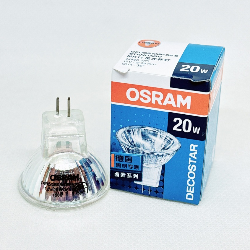OSRAM 歐司朗 44890 WFL DECOSTAR 35 MR11 鹵鎢杯燈 12V 20W 36D 附玻璃罩型 | 蝦皮購物
