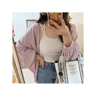 DoReFe | GRL 特 現貨+預購 雙肩帶 可調 設計 小可帶 帶墊 背心 bra 背心 內搭 細肩帶 羅文 羅紋 | 蝦皮購物