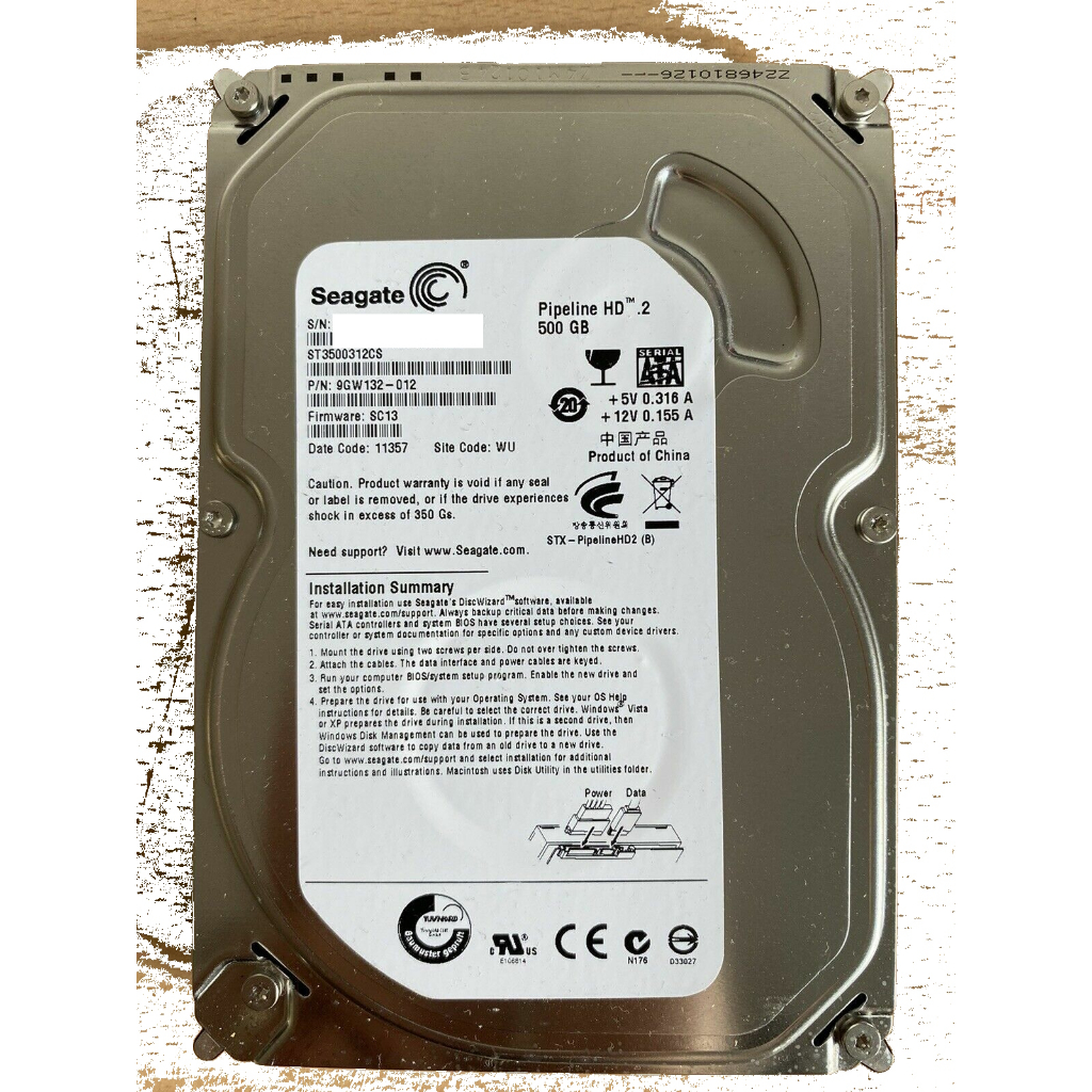 二手硬碟 希捷 Seagate ST3500312CS 500GB 格式化測試沒問題 蝦皮代開發票 國外真品平輸 | 蝦皮購物