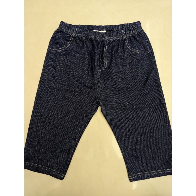 📣出清特價【近全新】男童.女童 牛仔深藍色 輕薄涼感五分褲 適合130-140cm(lativ.NET.uniqlo) | 蝦皮購物