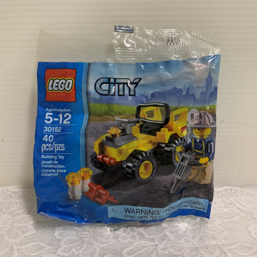 全新未拆現貨 LEGO Polybag 30152 City Mining Quad 採礦車 (絕版) | 蝦皮購物