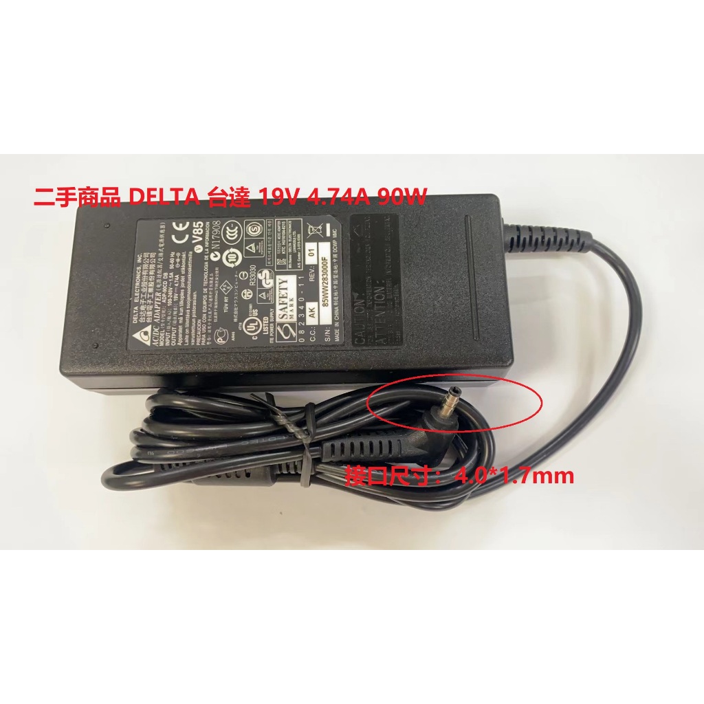 二手商品 DELTA 台達 19V 4.74A 注意接口:4.0*1.7mm電源供應器/變壓器 ADP-90CD DB | 蝦皮購物