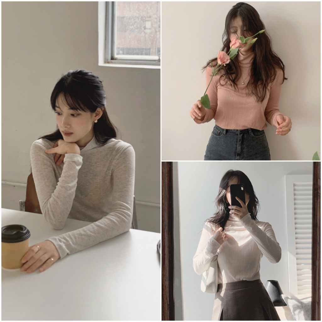 搭啵玩韓國代購 Slowand自訂款 小心機微透視感 精緻透明羅紋設計 上衣 預購 | 蝦皮購物