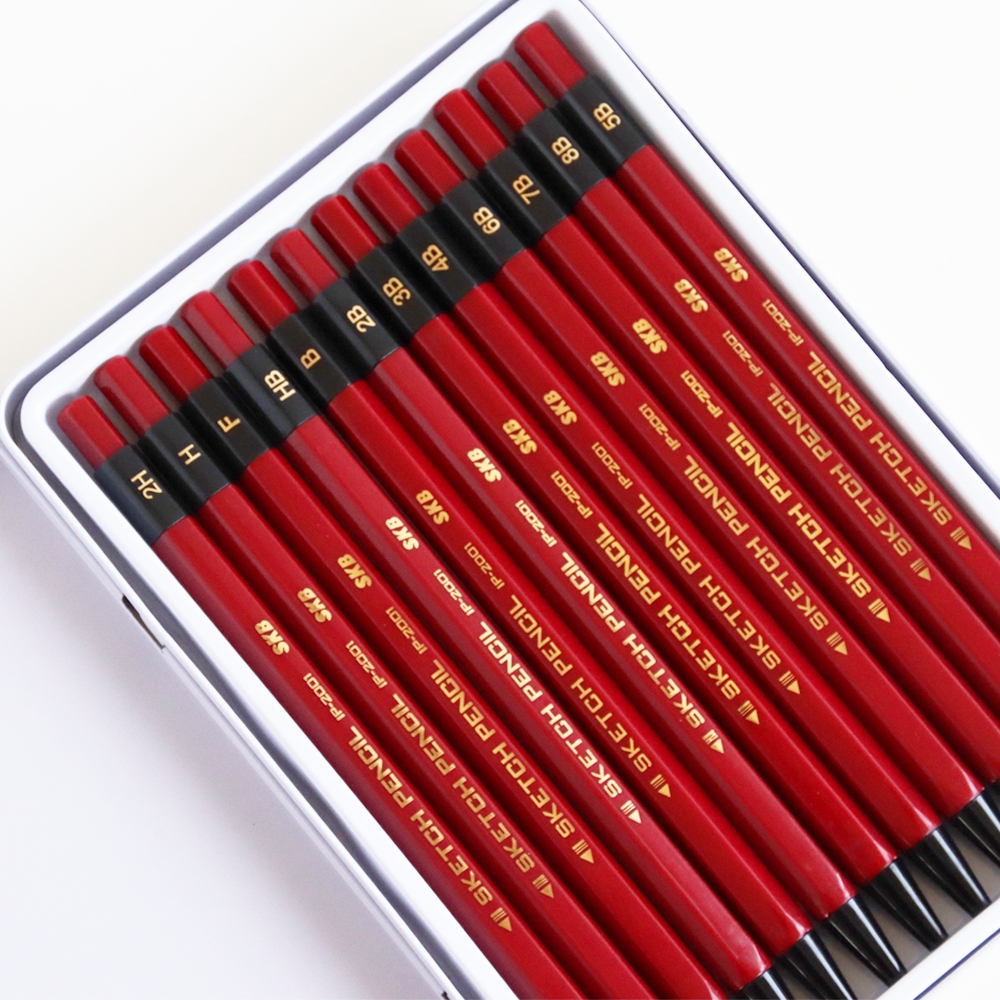 SKB IP-2401 專業 12色組 素描 工程 鉛筆 3.0mm 粗 按壓 自動 工程筆 自動鉛筆 工程繪圖 考試 | 蝦皮購物