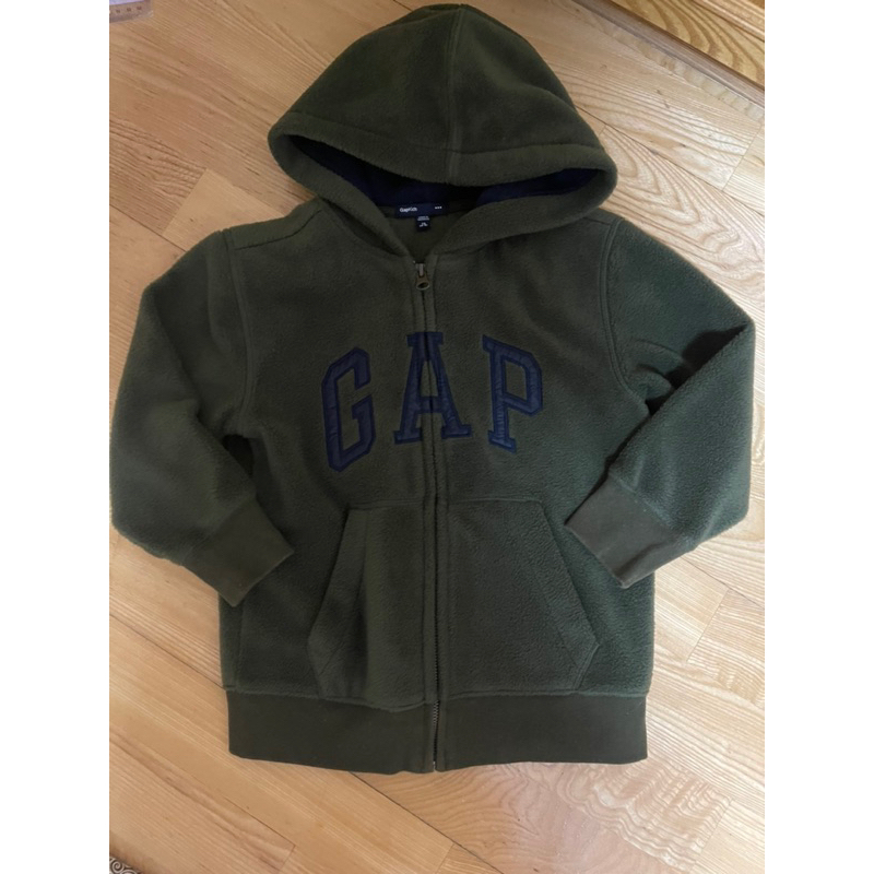 近全新 Gap kids 刷毛外套 正品 xs 4y 5y 保暖 連帽外套 幼童logo連𢃼外套 | 蝦皮購物