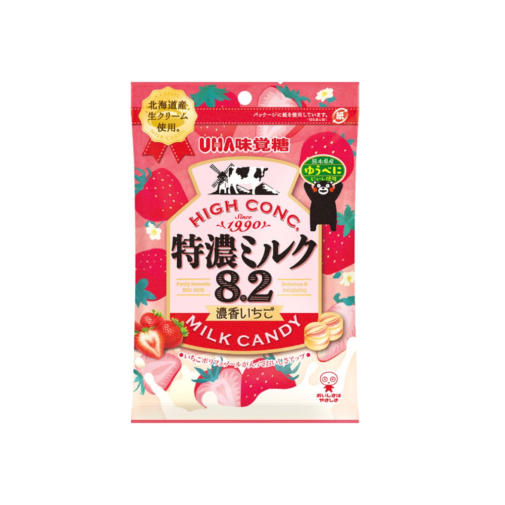 【餅之鋪】日本 UHA 味覺糖 特濃8.2牛奶糖-濃厚草莓風味72g 牛奶糖 賞味期限2025.09.30 | 蝦皮購物