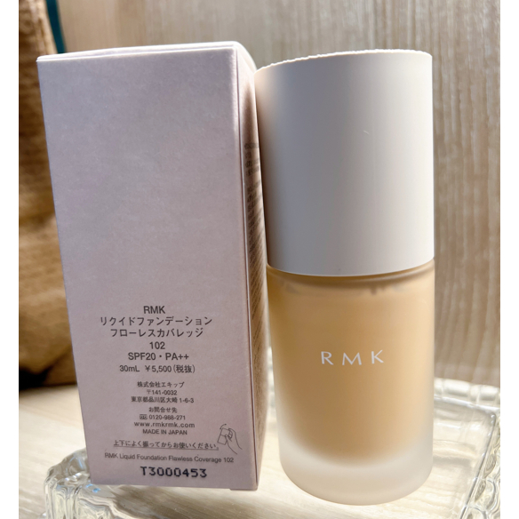 [自售] 全新! 日本RMK 完美無瑕粉底液 102號色 | 蝦皮購物