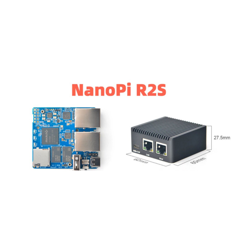 (台灣現貨)友善Nanopi R2S軟體開源RK3328 軟路由OpenWrt雙千兆LEDE開發板1GB | 蝦皮購物