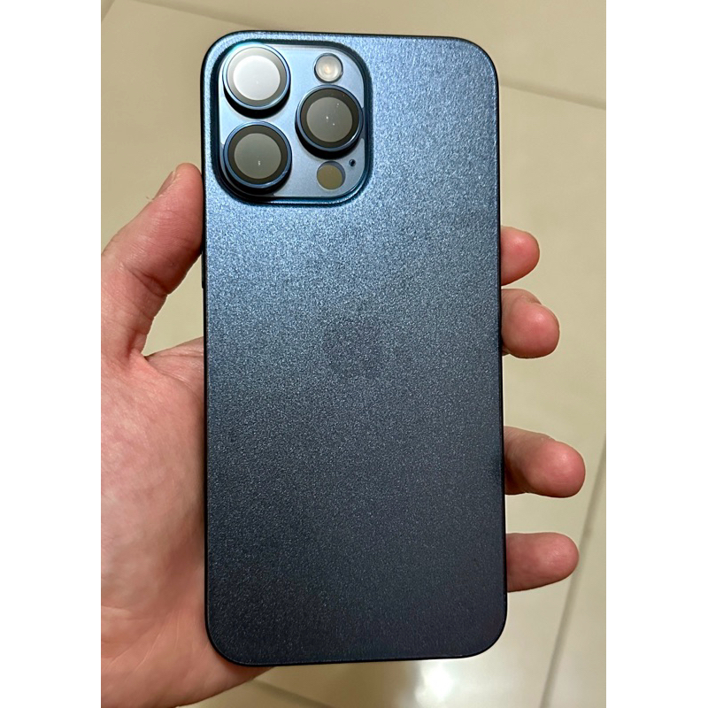 （不議價）iPhone 15 pro max 258g 鈦藍 全新 全機小豪包膜 | 蝦皮購物