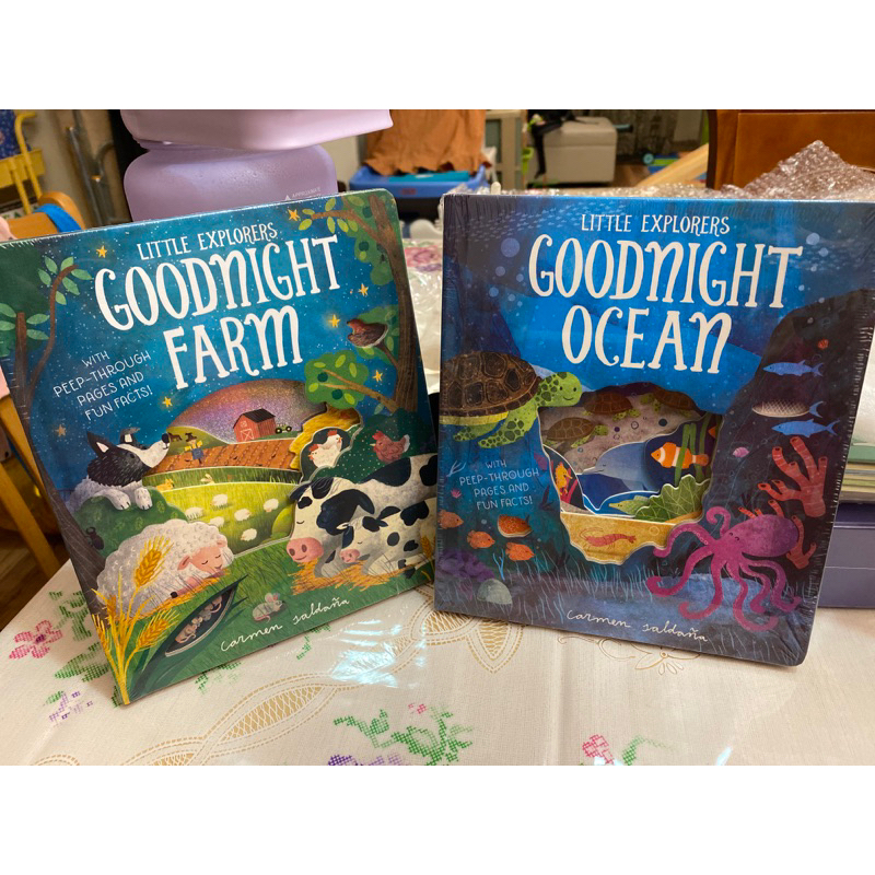 （繪本童書）英文晚安洞洞書．Goodnight Farm /Goodnight ocean．全新 | 蝦皮購物