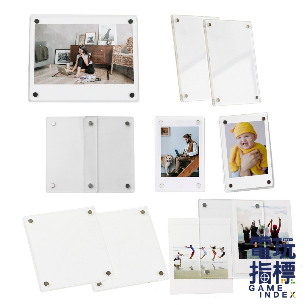 【電玩指標】十倍蝦幣 富士 Fujifilm Instax 配件 Mini Sq Wide 寶麗來 磁吸壓克力相框 冰箱 蝦皮購物
