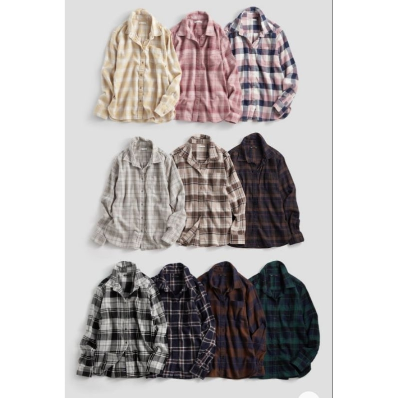 lativ(XL)法蘭絨格紋開領襯衫，顏色, 圖色2,3,5,樣式請上官網，全帶免運 | 蝦皮購物