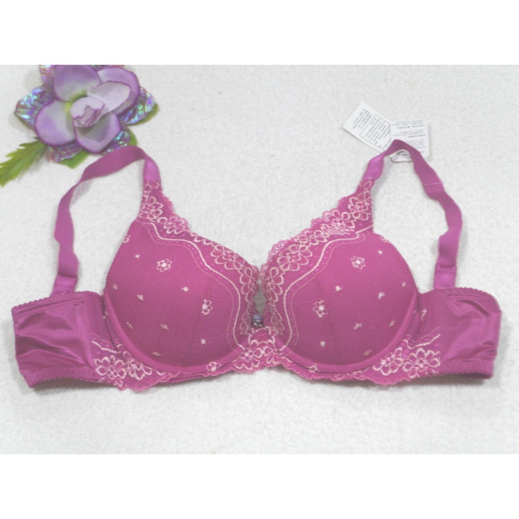 SAVVY 莎薇】粉水2UP【AB3397】~魔力推推 蕾絲繡花內衣~70D,75D~桃花紅 | 蝦皮購物