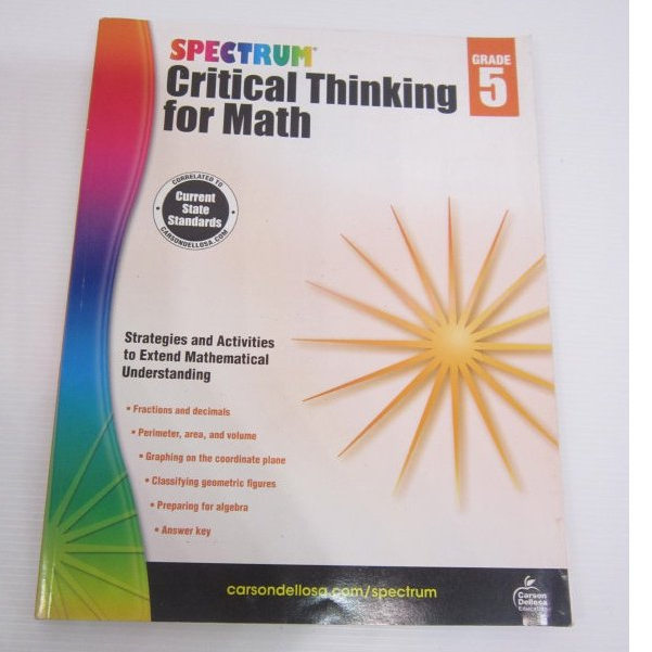 「二手書」Spectrum Critical Thinking for Math 系列 Grade 5 數學 | 蝦皮購物