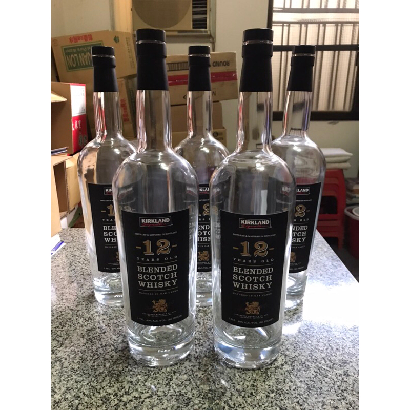 二手 好市多 科克蘭 威士忌空酒瓶 1750ml 空瓶 玻璃瓶 裝飾 收藏 擺飾 | 蝦皮購物