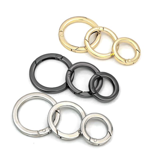 G-079-2 扁線扣 開口圈 包扣 彈簧圈 鑰匙扣 開口圈配件 五金配件 金屬圓環扣 掛鉤環扣圈開口 箱包環扣 | 蝦皮購物