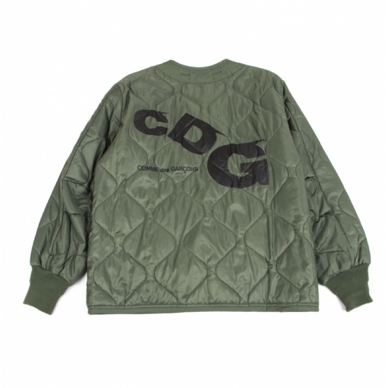 CDG X ALPHA LINER JACKET 川久保玲 軍裝 外套 軍綠 葫蘆 XL現貨 | 蝦皮購物