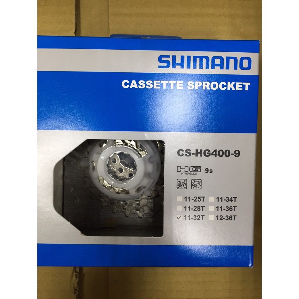 SHIMANO CS-HG400-9 11-34 11-32 9速飛輪 全新盒裝 | 蝦皮購物