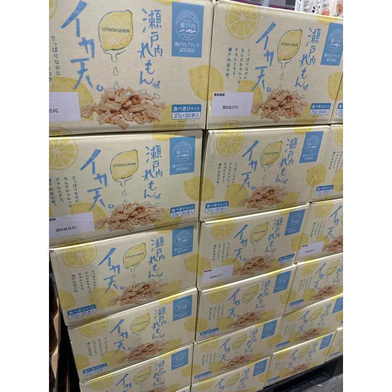 [日本好市多]預購🚚日本🇯🇵好市多限定日MARUKA丸嘉 瀨戶檸檬風味魷魚脆餅27g*20袋 | 蝦皮購物