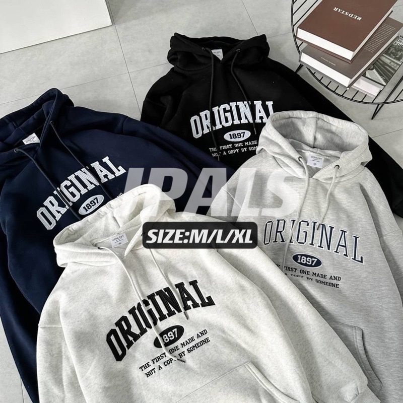 【JPALS】保暖 ORIGINAL 電鏽 厚磅 刷毛帽T 保暖 刷毛帽T 帽T 連帽 質感 高磅 韓版 韓國 | 蝦皮購物