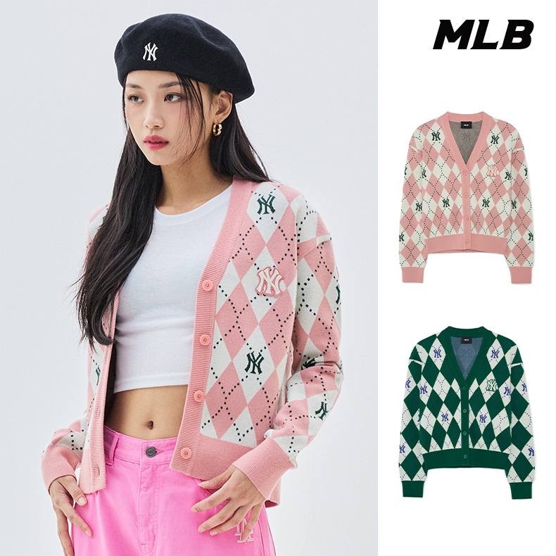 MLB 女版針織衫 MONOGRAM系列 紐約洋基隊 (3FKCM0134-兩款任選) | 蝦皮購物