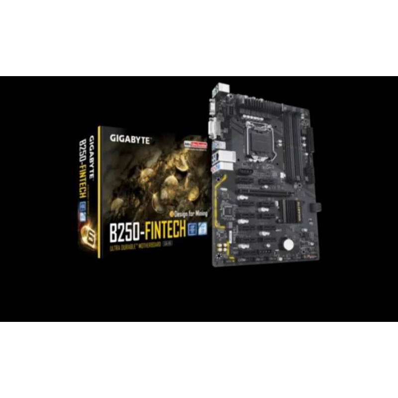 技嘉gigabyte GA-B250-FinTech DDR4 有12個PCI-E 可用挖礦 B250 主機板（盒裝） | 蝦皮購物