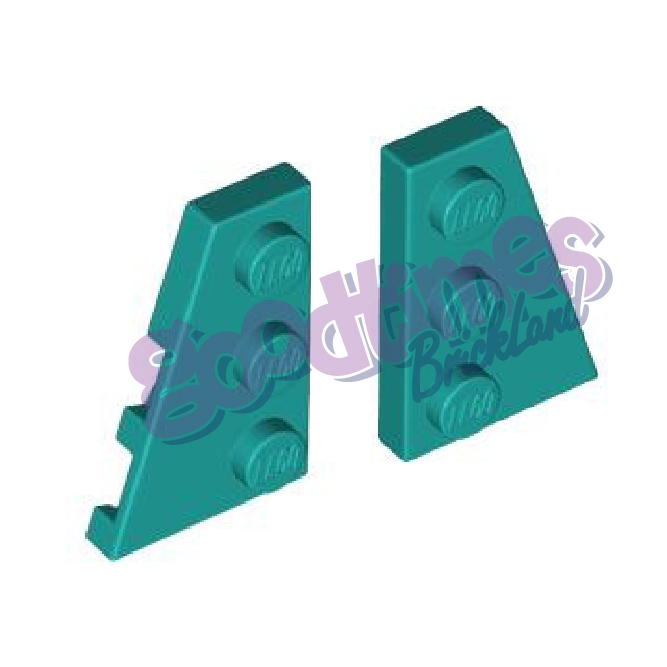 LEGO 樂高 43723 43722 松石綠 斜切薄板 Wedge Plate 3x2 6291004 6291006 | 蝦皮購物